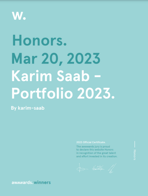 Karim Saab - Portfolio 2023