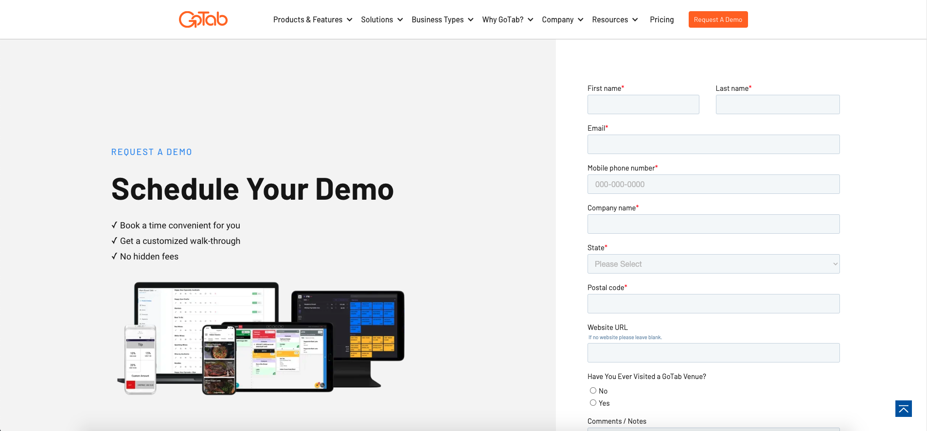 GoTab Restaurant Point of Sale Demo | Mobile Order & Pay | KDS