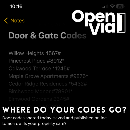 Are your property's gate codes already online?