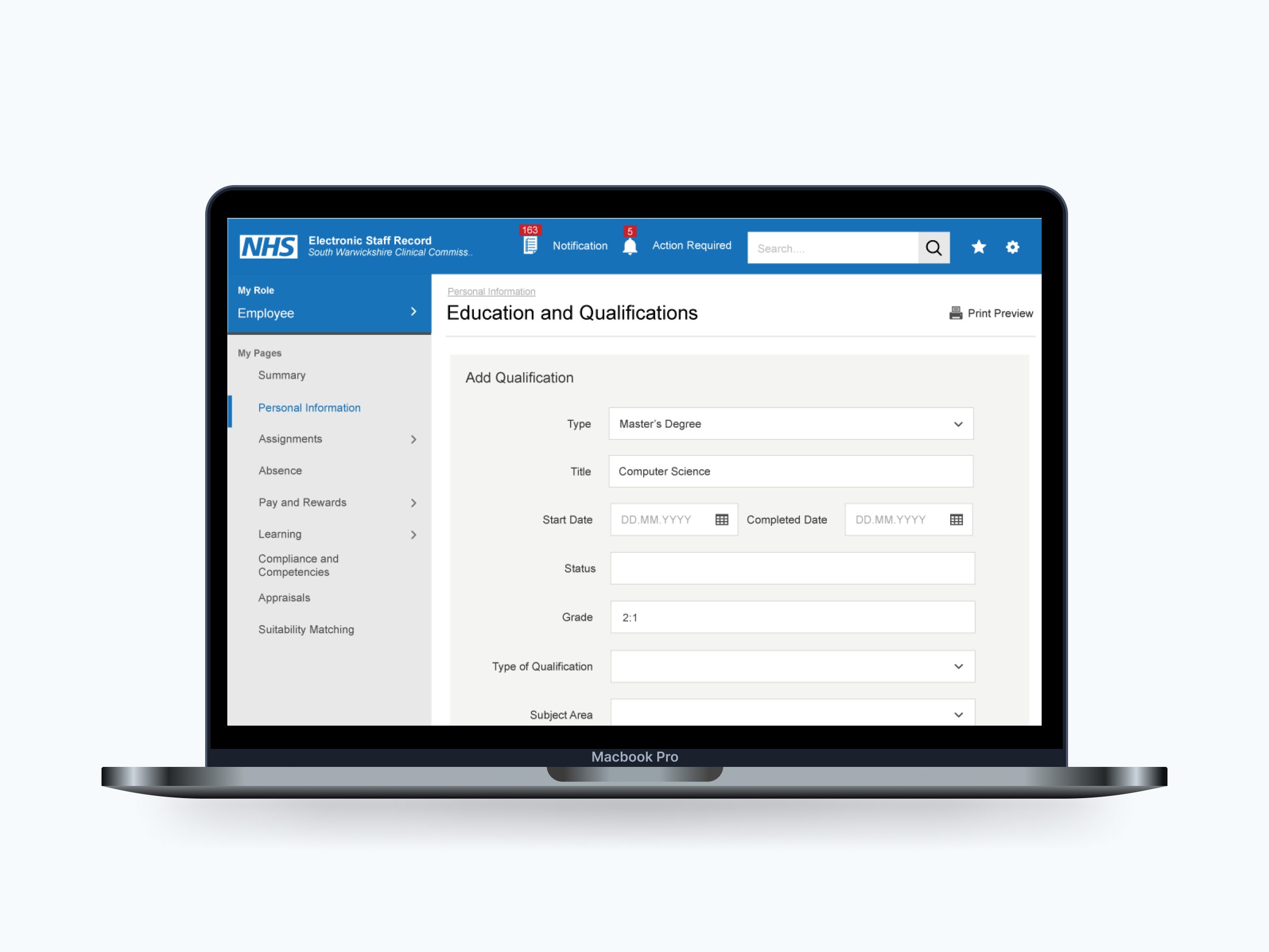 NHS - Employee Staff Records