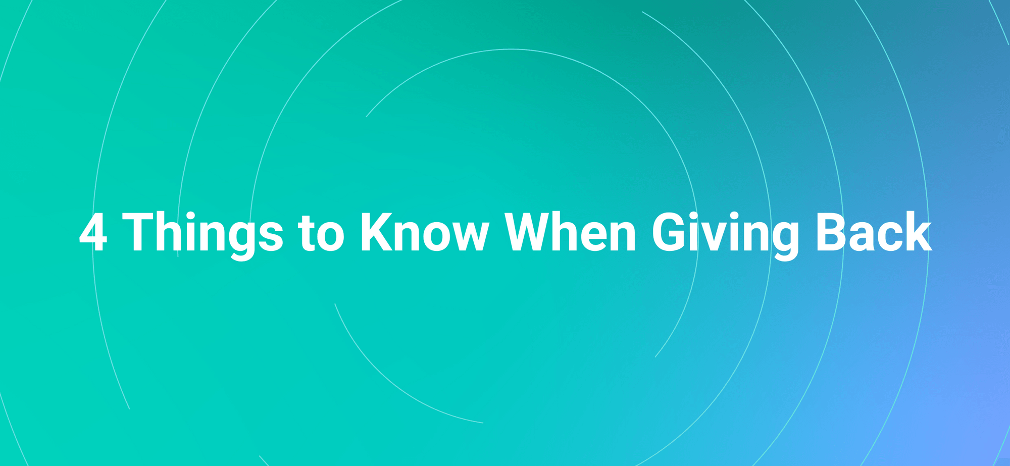 4 Things to Know When Giving Back | ShoppingGives