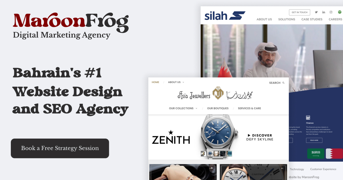 Maroon Frog | Bahrain's #1 Web Design & SEO Agency