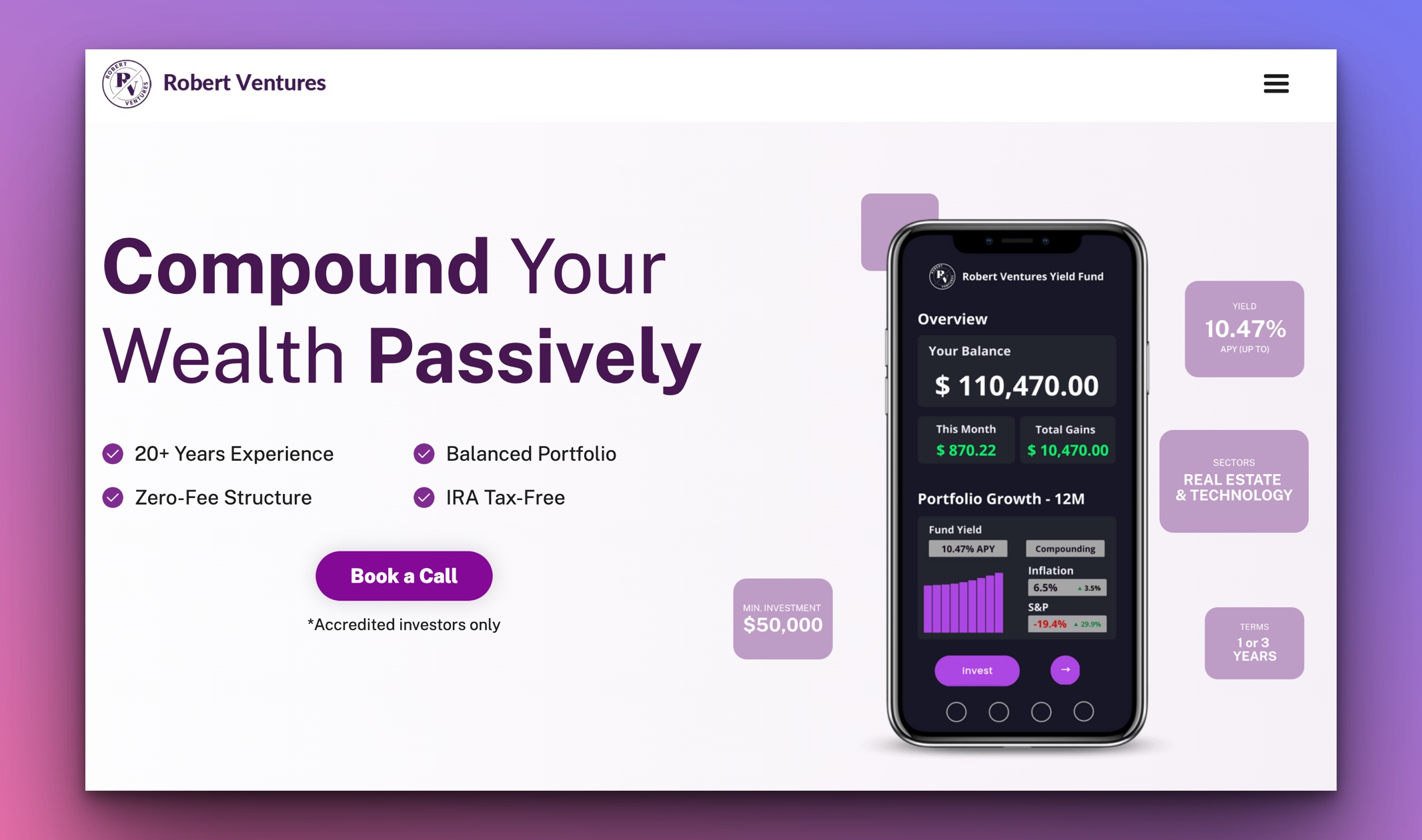 Robert Ventures: Compound Your Wealth Passively!