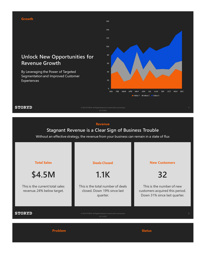 STORYD - Data presentations leaders love, in seconds