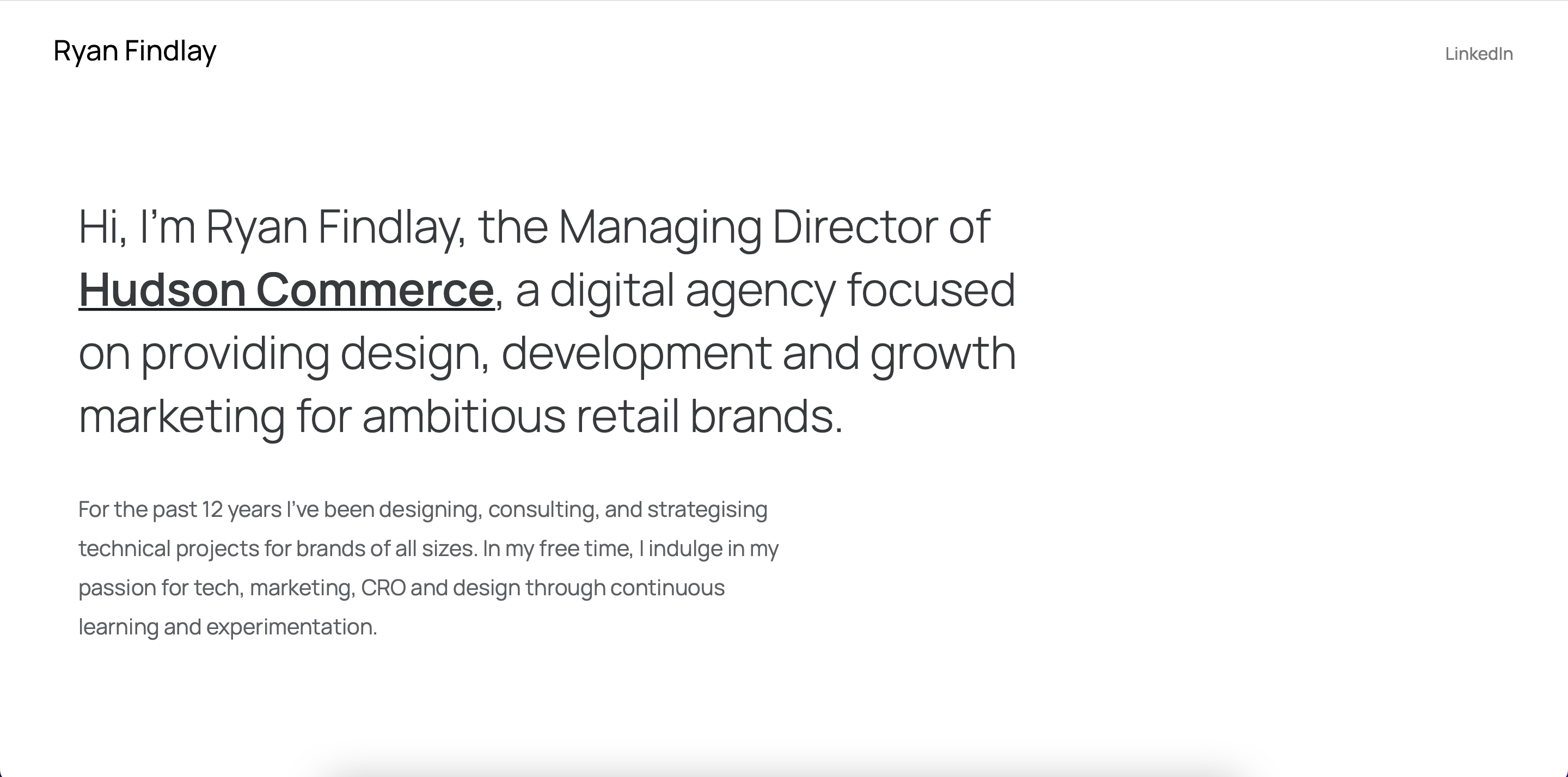 Ryan Findlay - Design and technical consultant