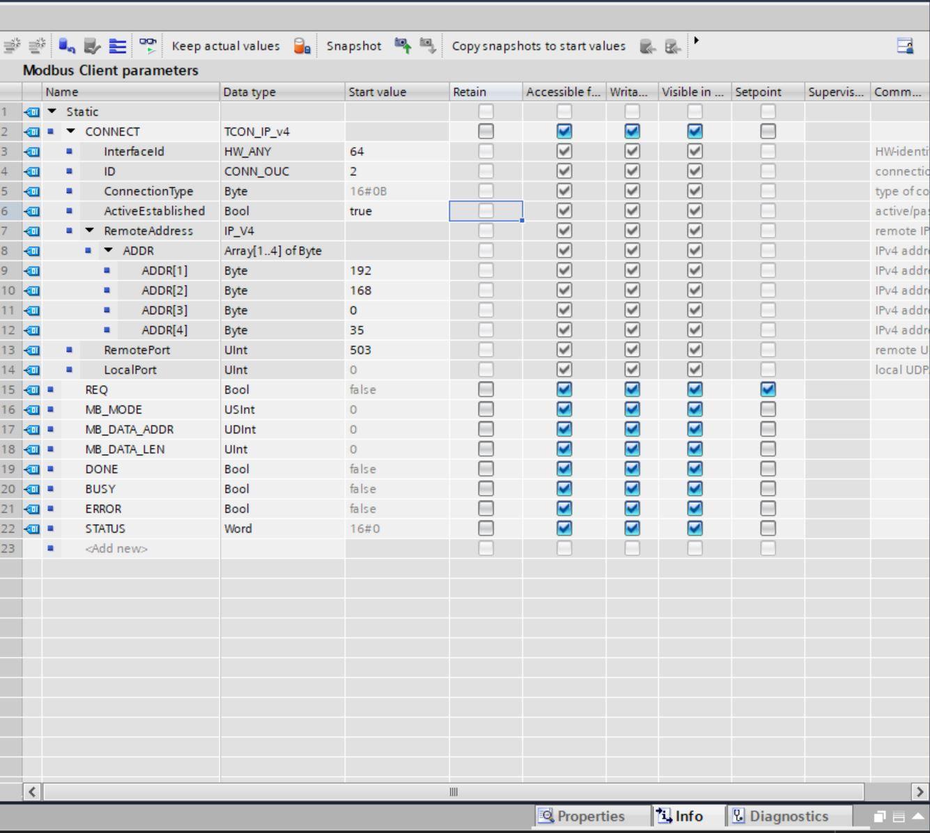 Configuring Modbus TCP Communications in Siemens TIA Portal