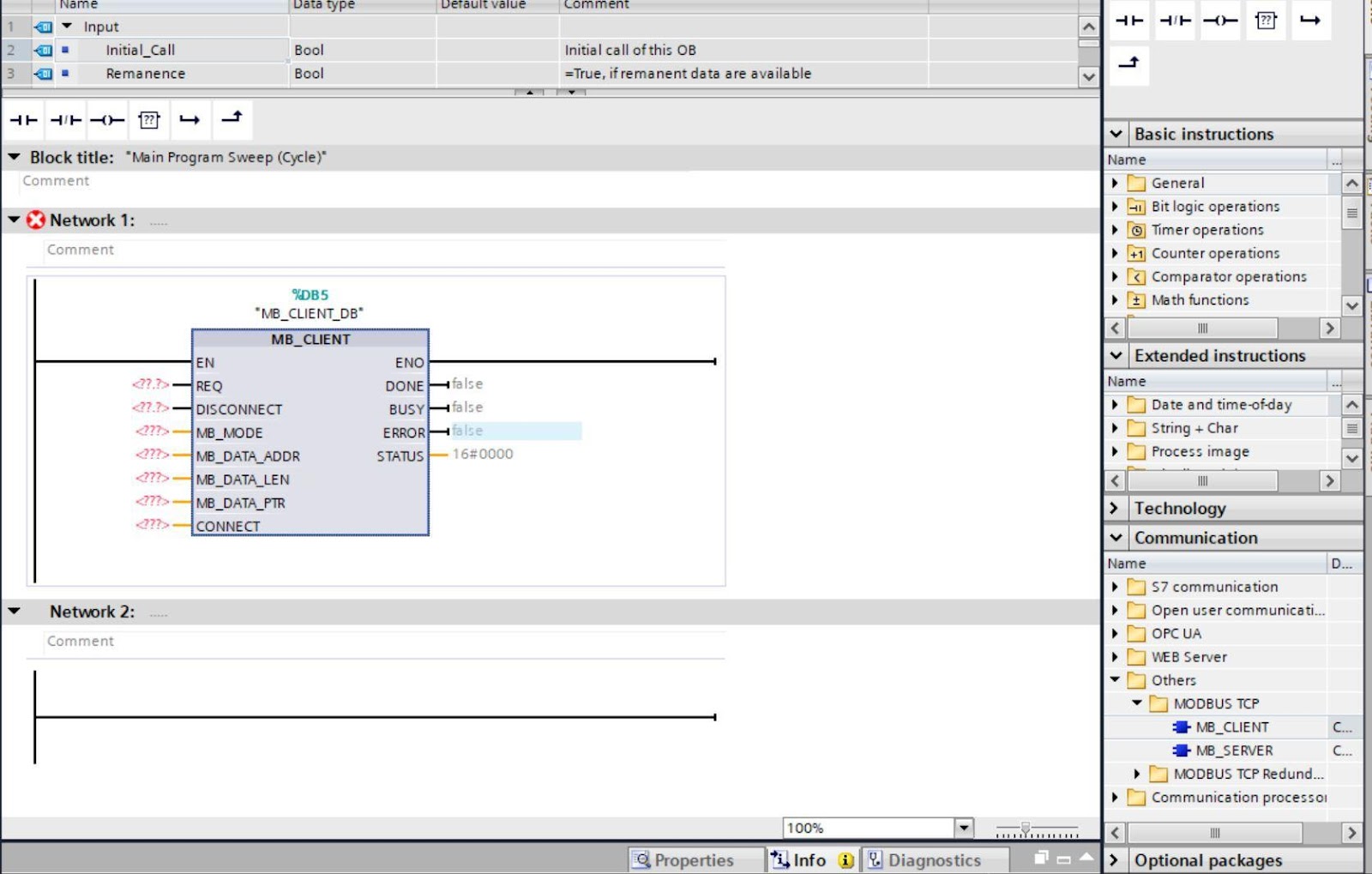 Configuring Modbus TCP Communications in Siemens TIA Portal