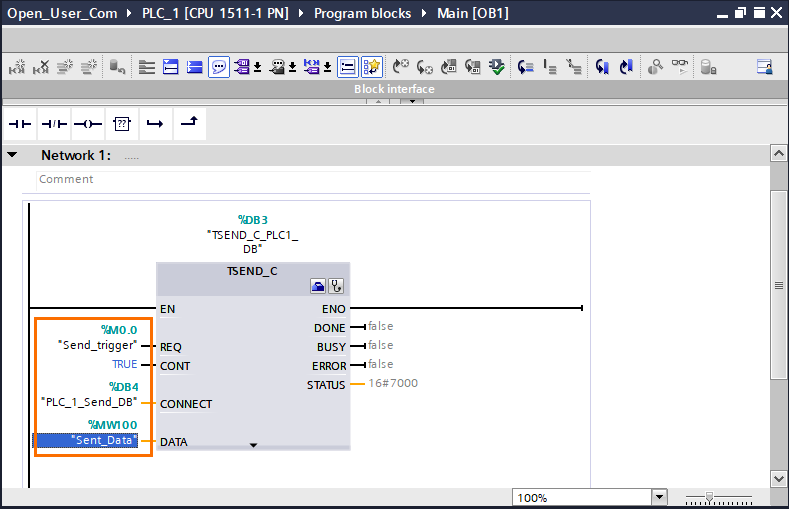 Open User Communication in Siemens TIA Portal