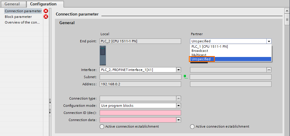 Open User Communication in Siemens TIA Portal