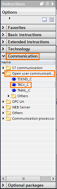 Open User Communication in Siemens TIA Portal