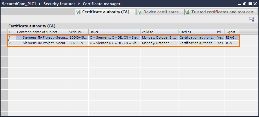 Securing Communications in Siemens TIA Portal using TLS Encryption
