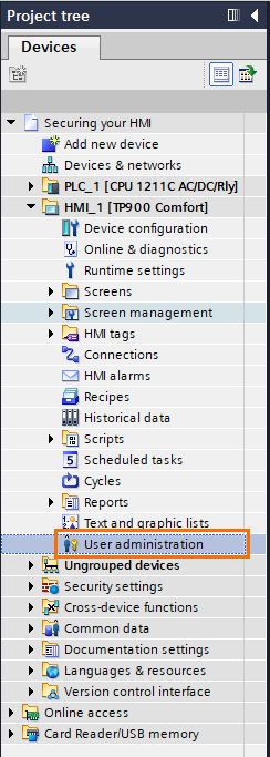 Securing your HMI in Siemens TIA Portal