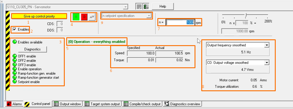 Commissioning a Servo Motor with Siemens Sinamics Starter