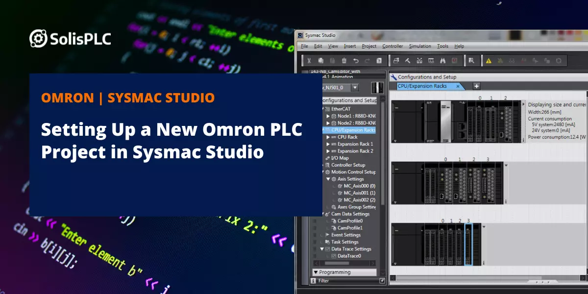 Omron PLC Programming | Setting Up a New Omron PLC Project in Sysmac Studio