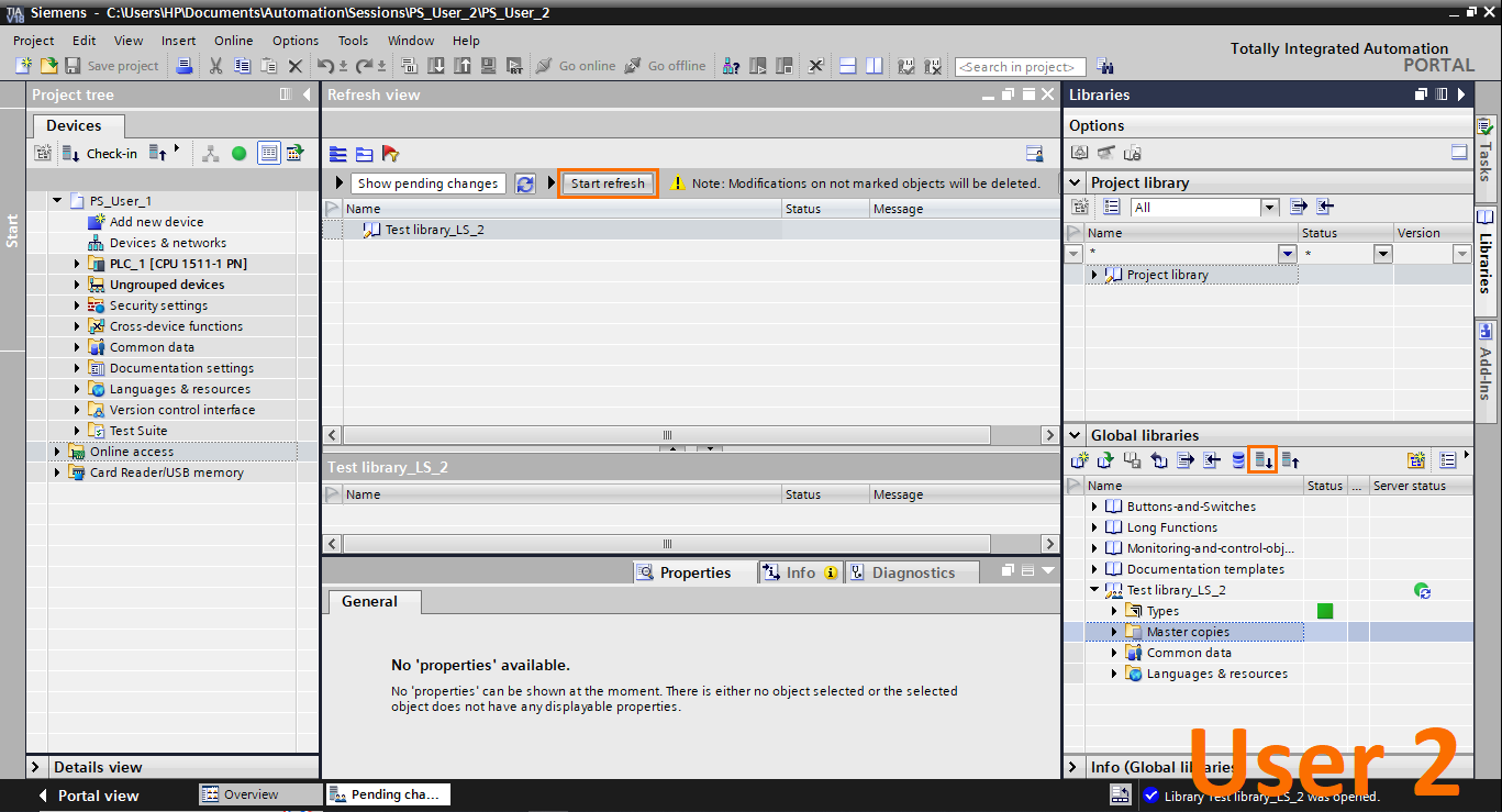 Working with multiuser engineering using TIA Portal’s Project Server