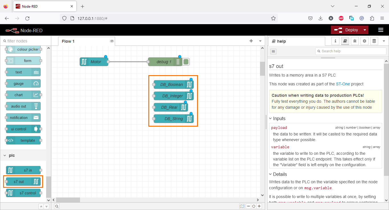 Accessing TIA Portal’s PLC tags using Node-RED