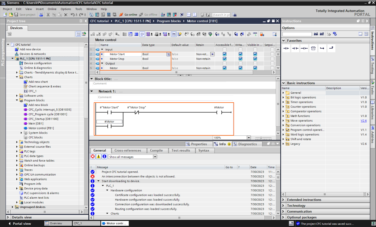 An Introduction to CFC [Control Flow Chart] PLC Programming in TIA Portal