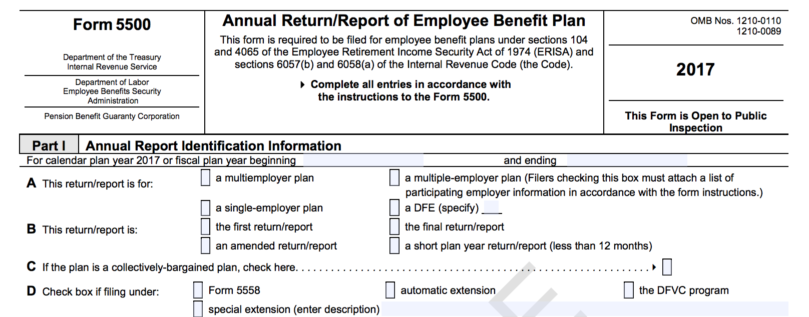 Form 5500 Instructions 2023 Printable Forms Free Online