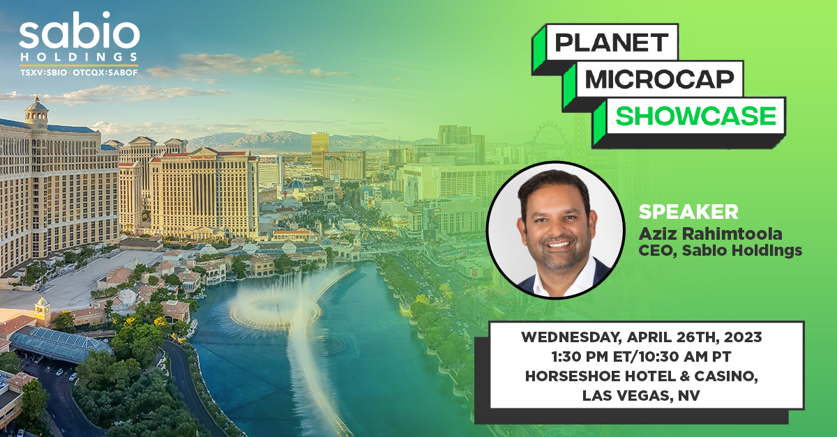 Sabio Holdings to Attend Planet MicroCap Showcase 2023 in Las Vegas; Announces Award Grant