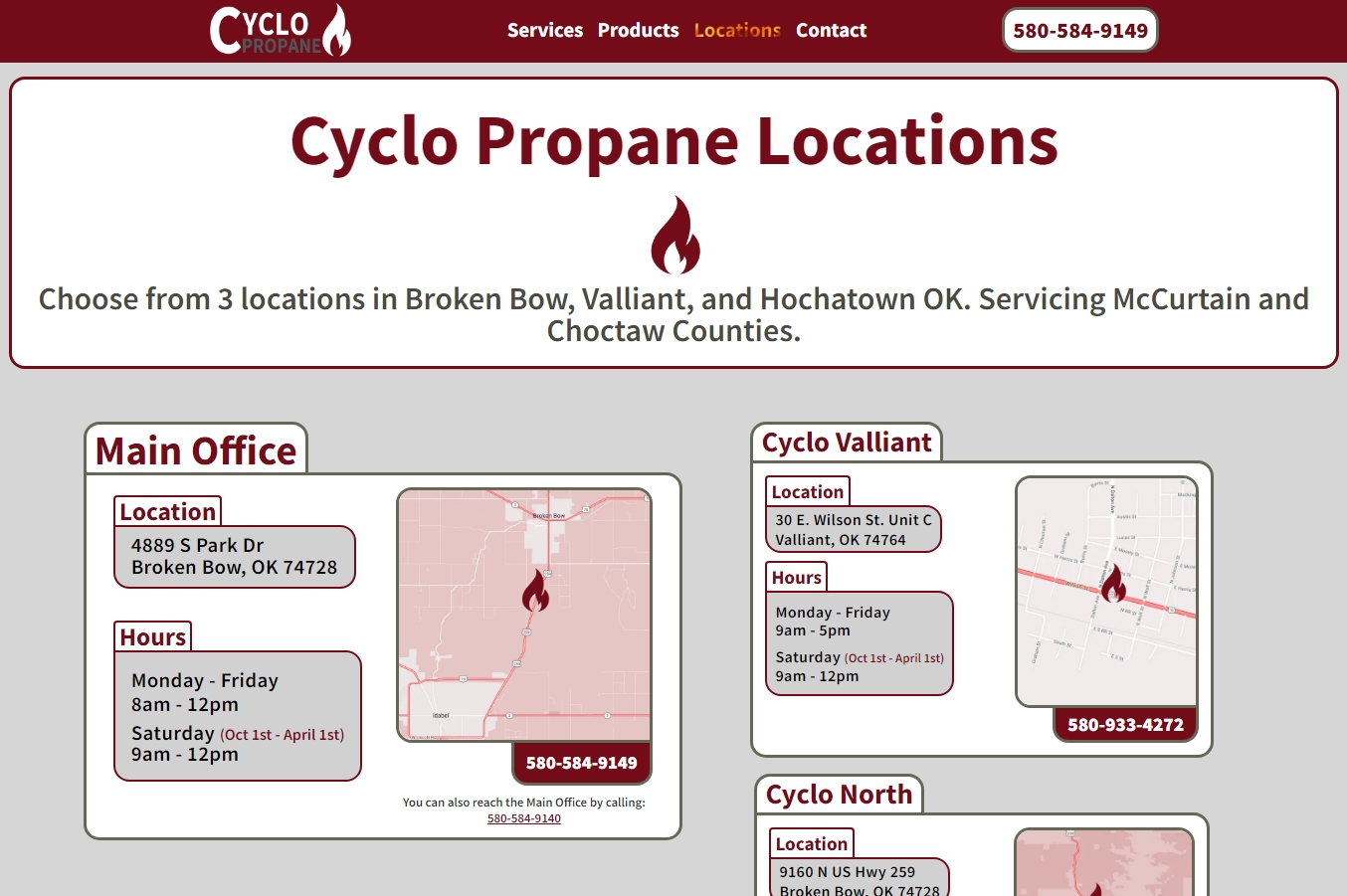 Cyclo Propane Locations