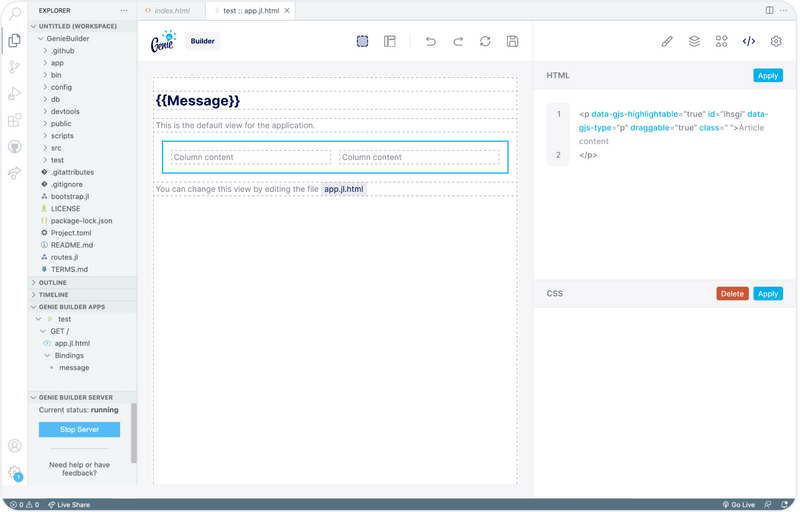 Genie Framework - Productive Web Development With Julia