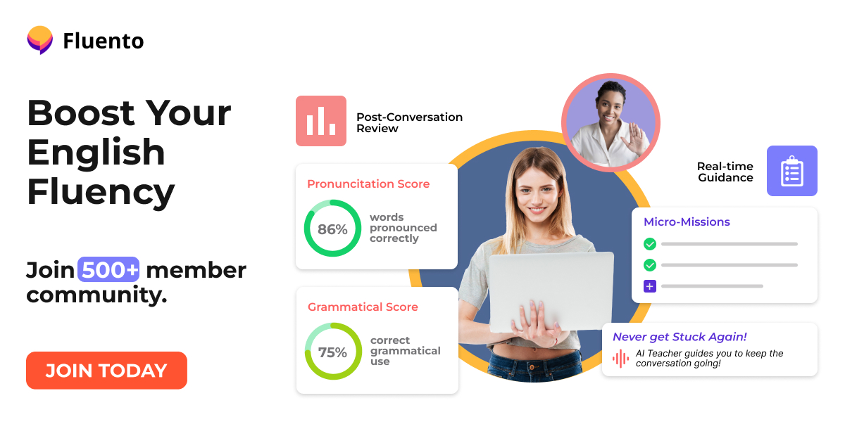 Fluento: AI-Powered English Learning App for Spoken Fluency & Confidence
