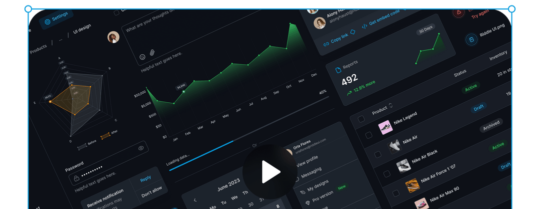 Riddle UI — Figma UI Web Design system