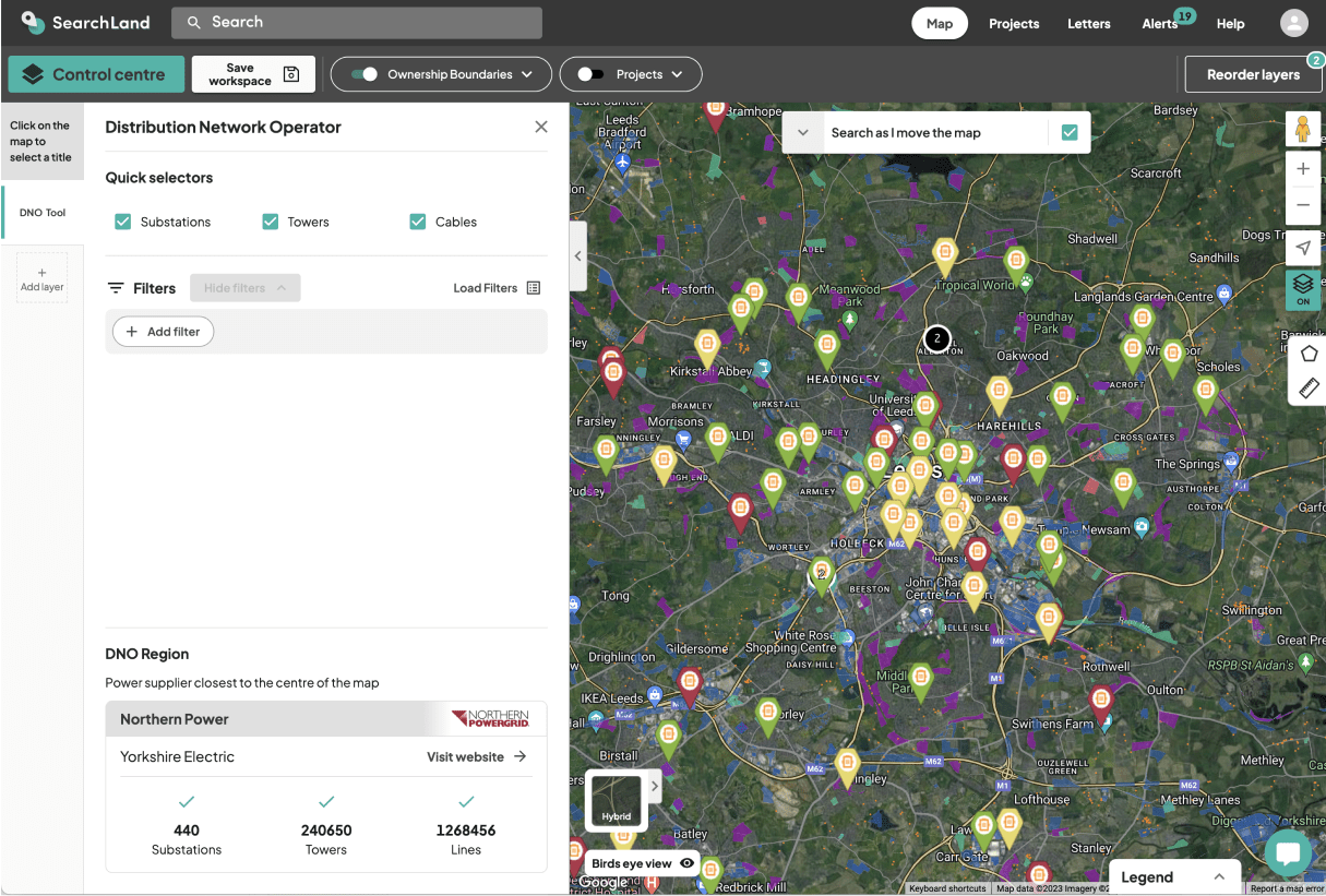 Searchland - Distributed network operators