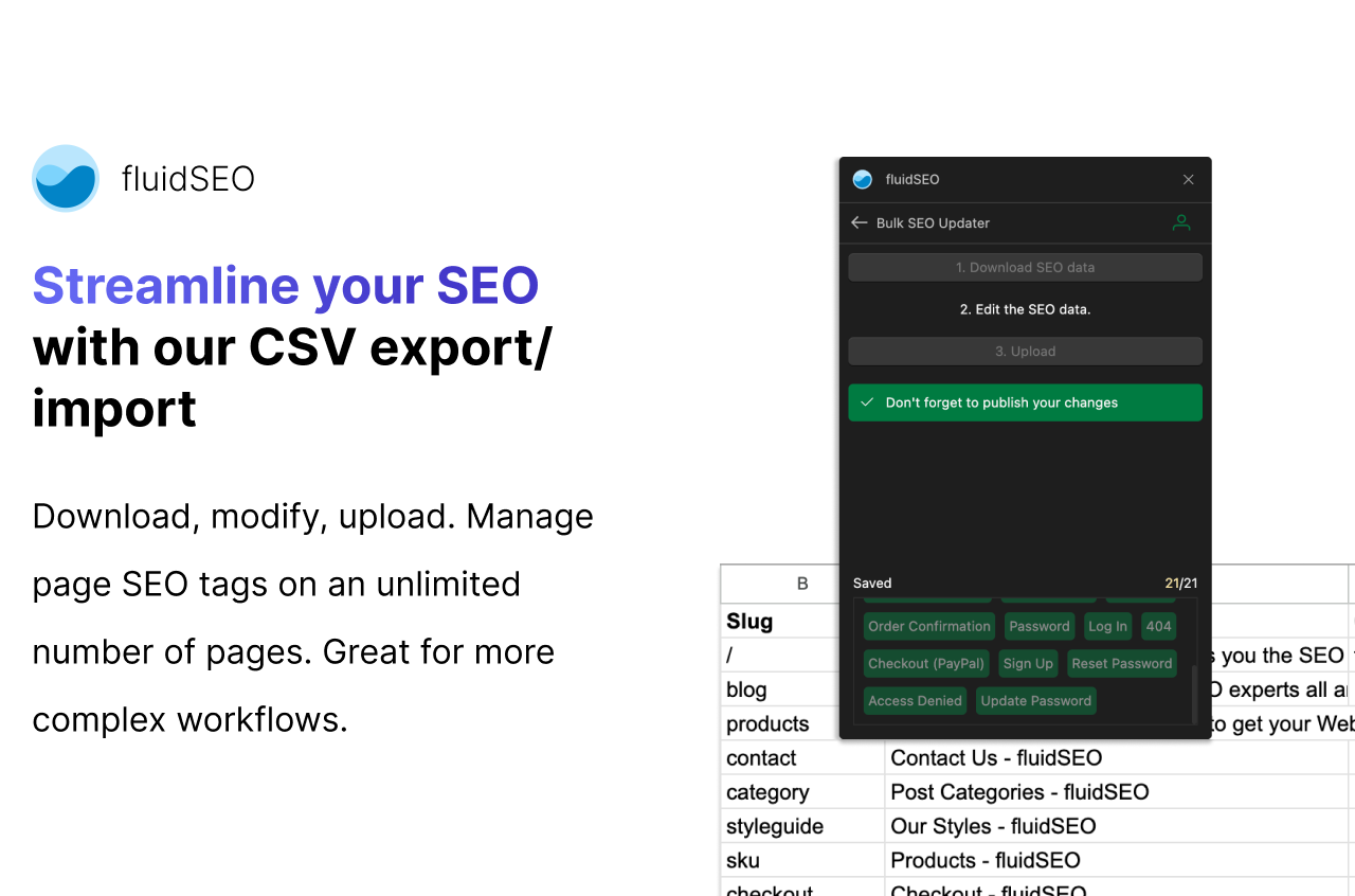 fluidSEO & Webflow Integration - Webflow Apps