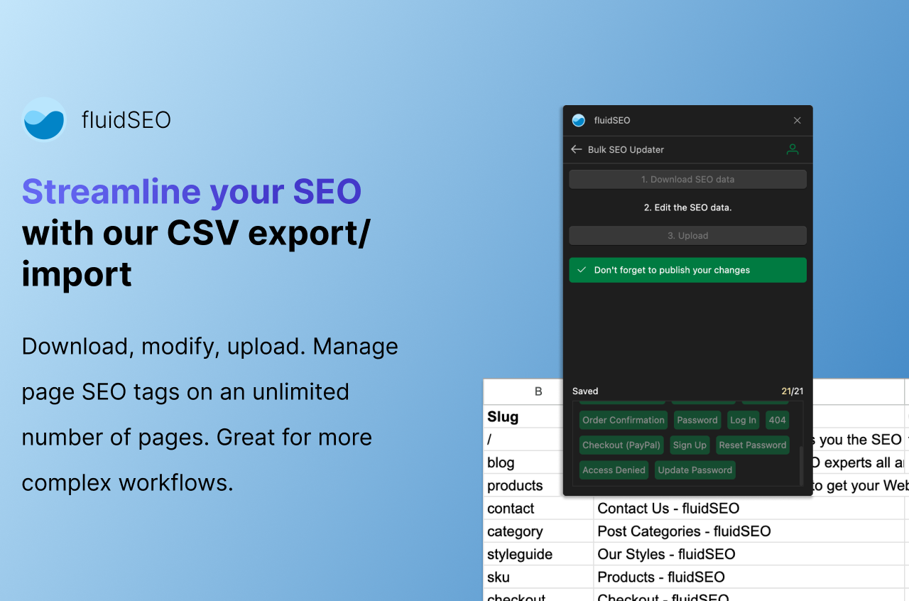 fluidSEO & Webflow Integration - Webflow Apps