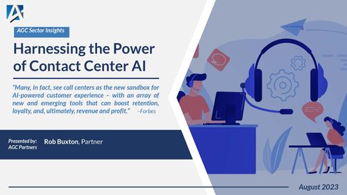 Harnessing the Power of Contact Center AI | AGC Partners