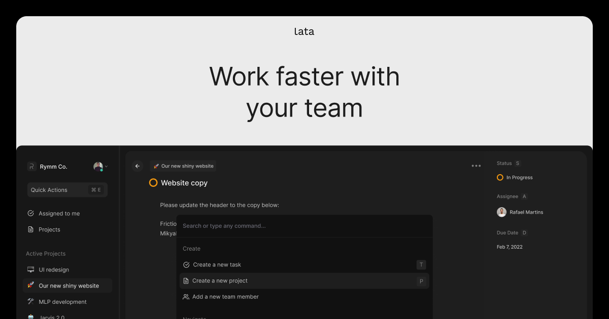 Lata — A faster way for teams to work together.