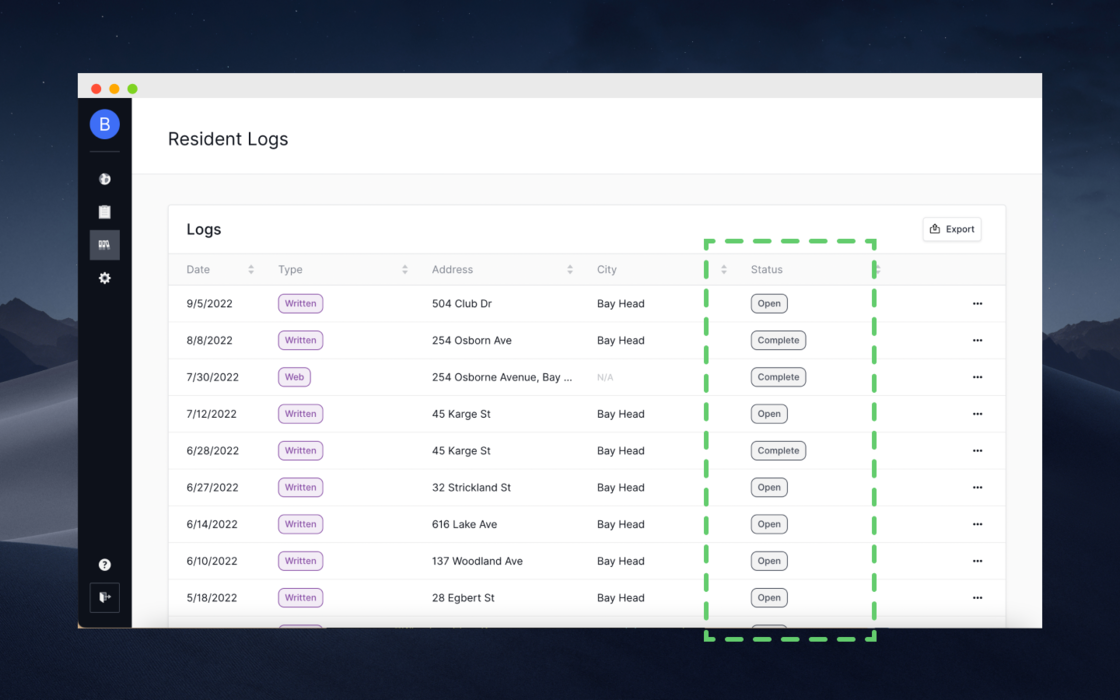 Status on Logs - Forerunner