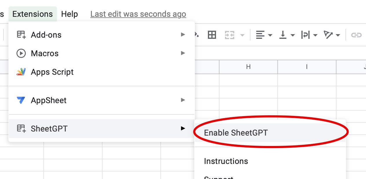 Getting Started with SheetGPT in a Google Sheet