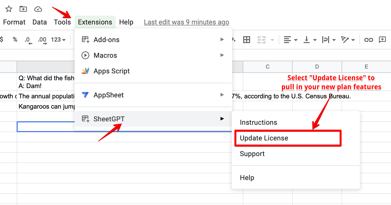 Upgrading, Downgrading, or Canceling Your SheetGPT Plan
