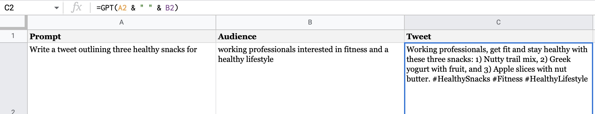 Getting Started with SheetGPT in a Google Sheet