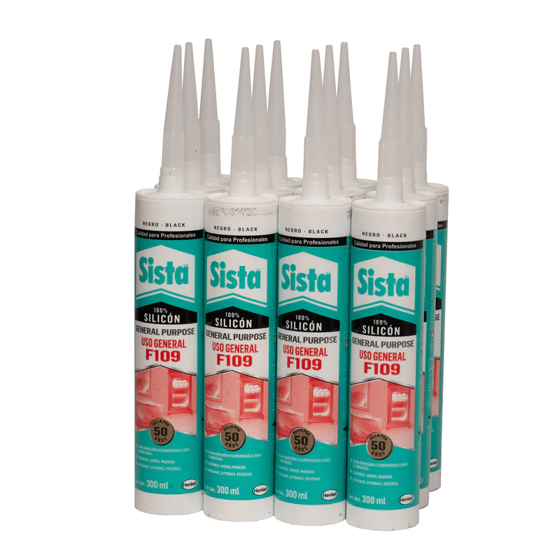 SILICON USO GENERAL NEGRO 12 Pzas