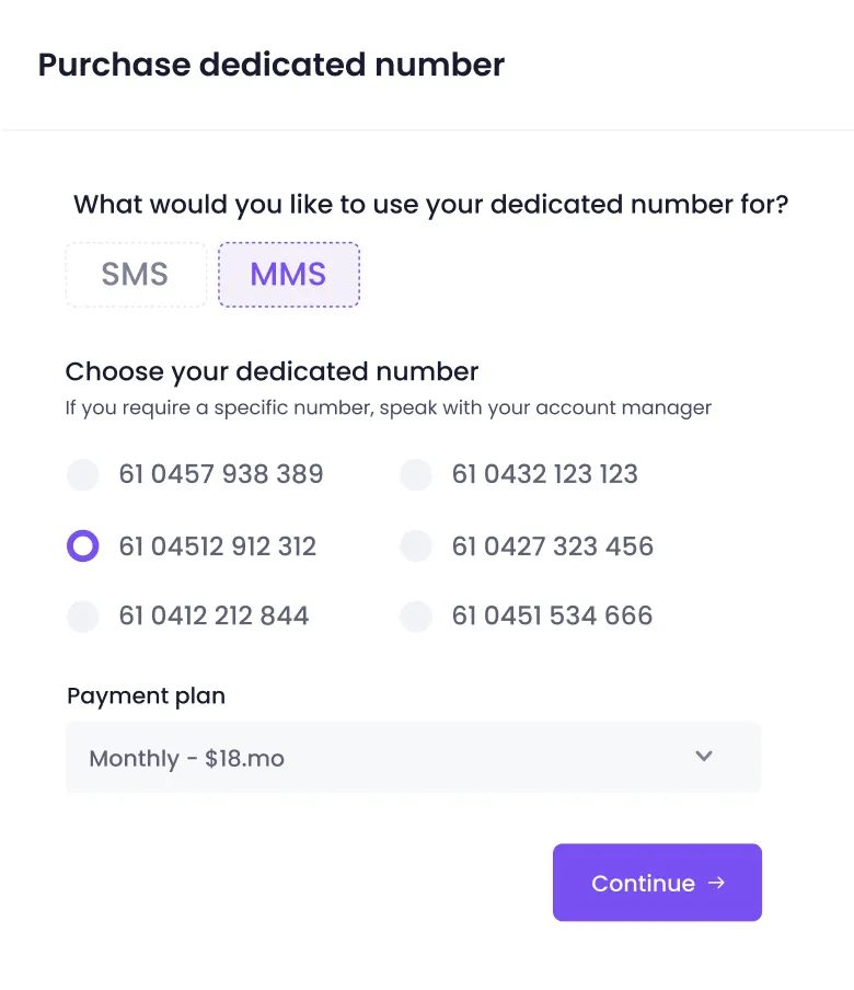 Dedicated virtual number - Cellcast