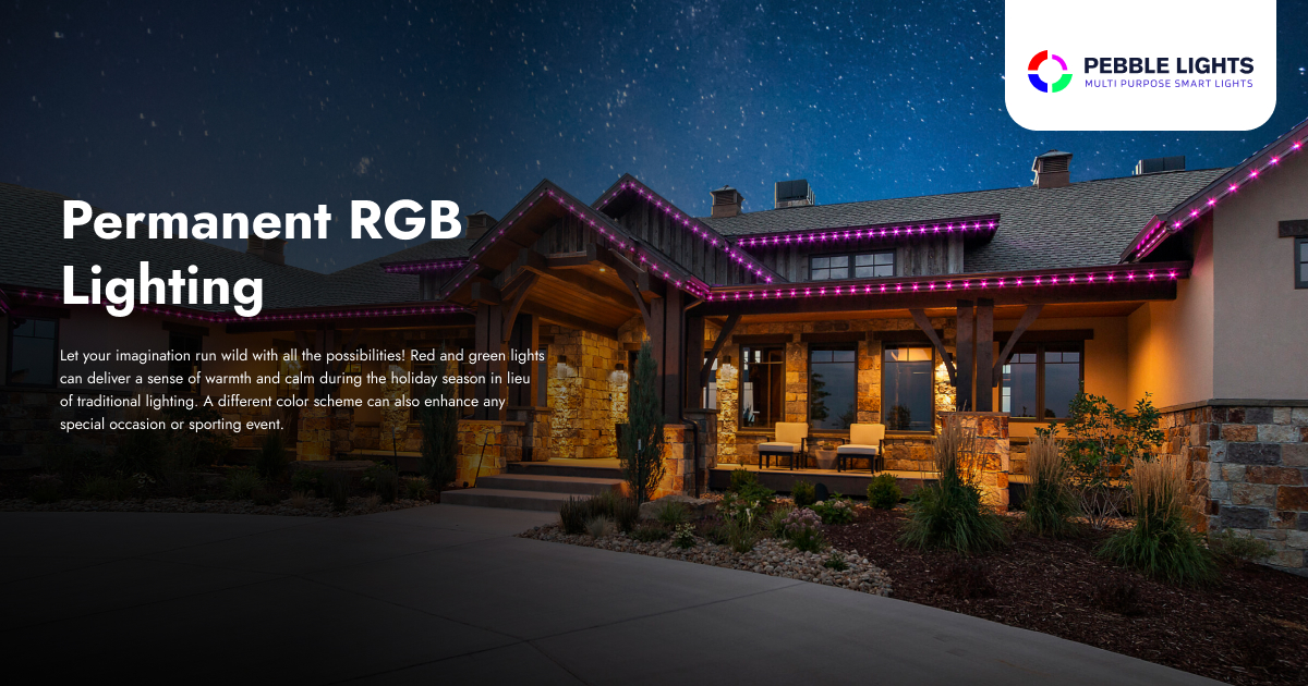 Pebble Lights - Permanent RGB Outdoor Lighting - Canada & USA