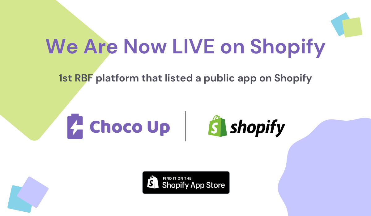 1st revenue based financing company that got listed as a public app on Shopify...: Choco Up