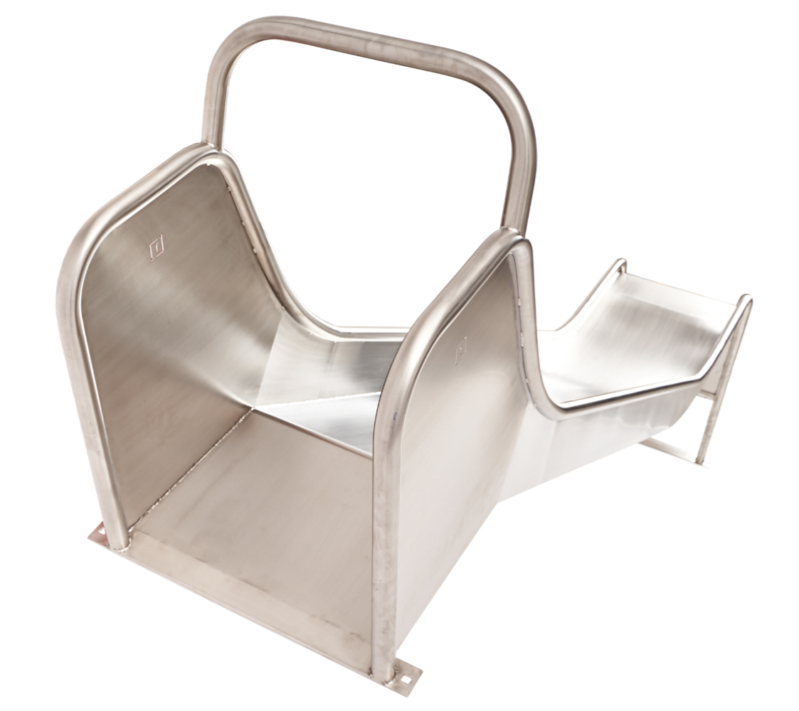 Stainless steel slide type II with ears h560 | Reccreo