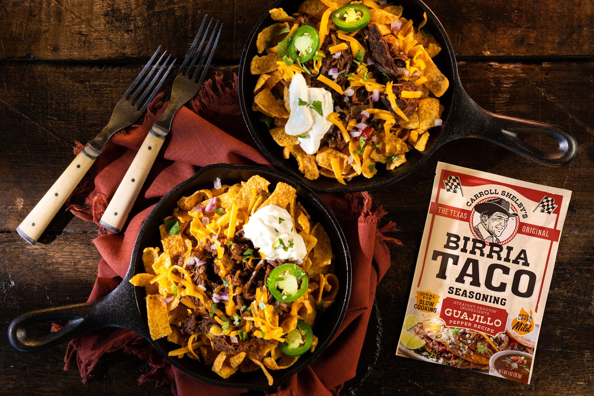 Birria Nachos | Carroll Shelby’s Real Texas Taco Seasonings