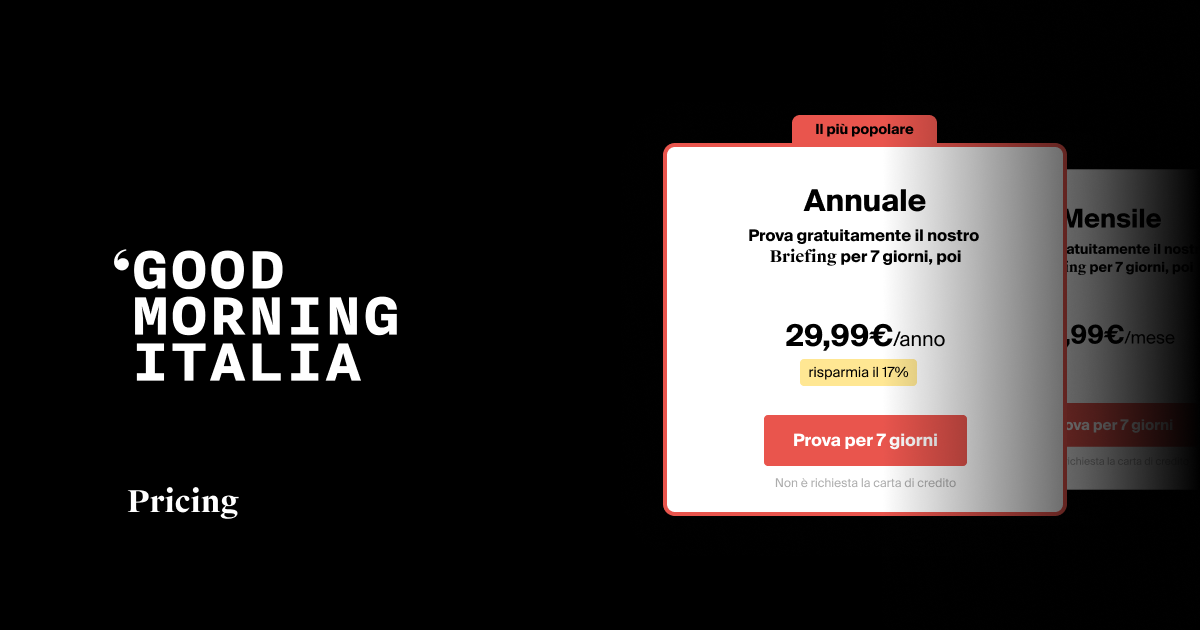 Prezzi - 7 giorni di prova gratuiti senza carta di credito