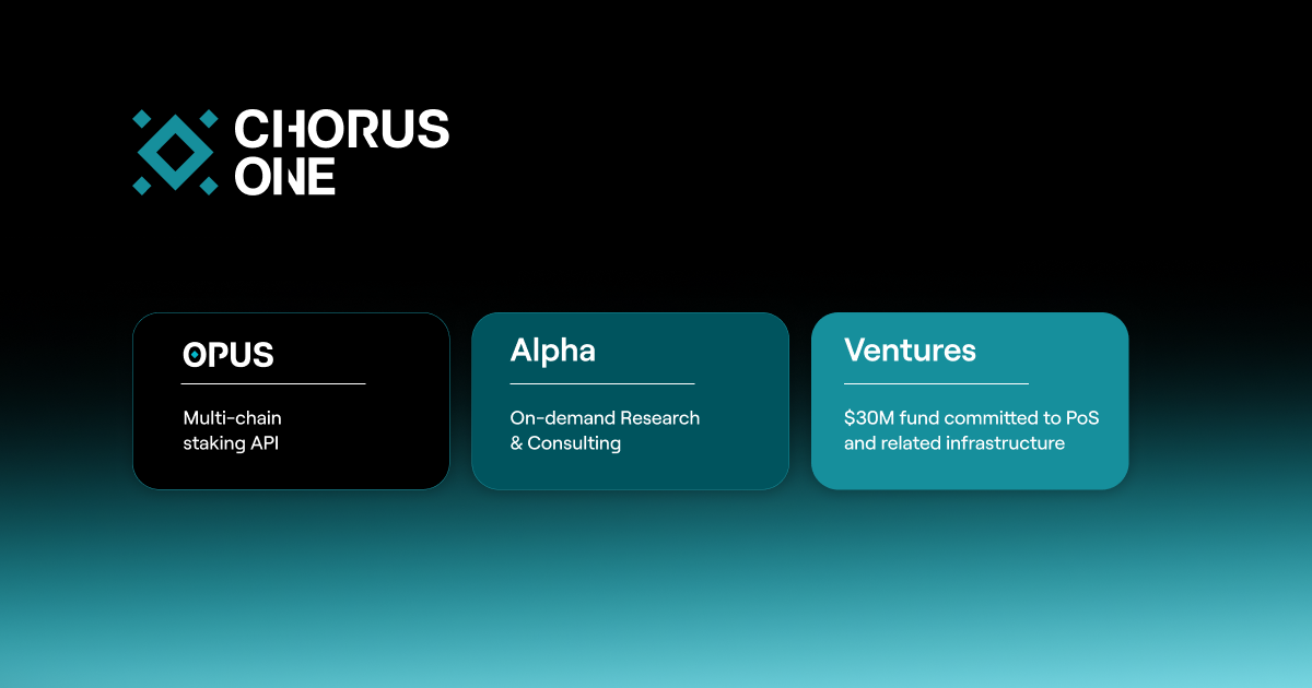Chorus One - Infrastructure to help you earn rewards on your cryptoassets.