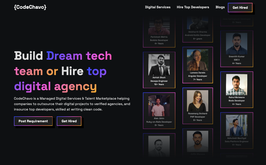 Hire Top Developers skilled in Writing Clean Code: CodeChavo