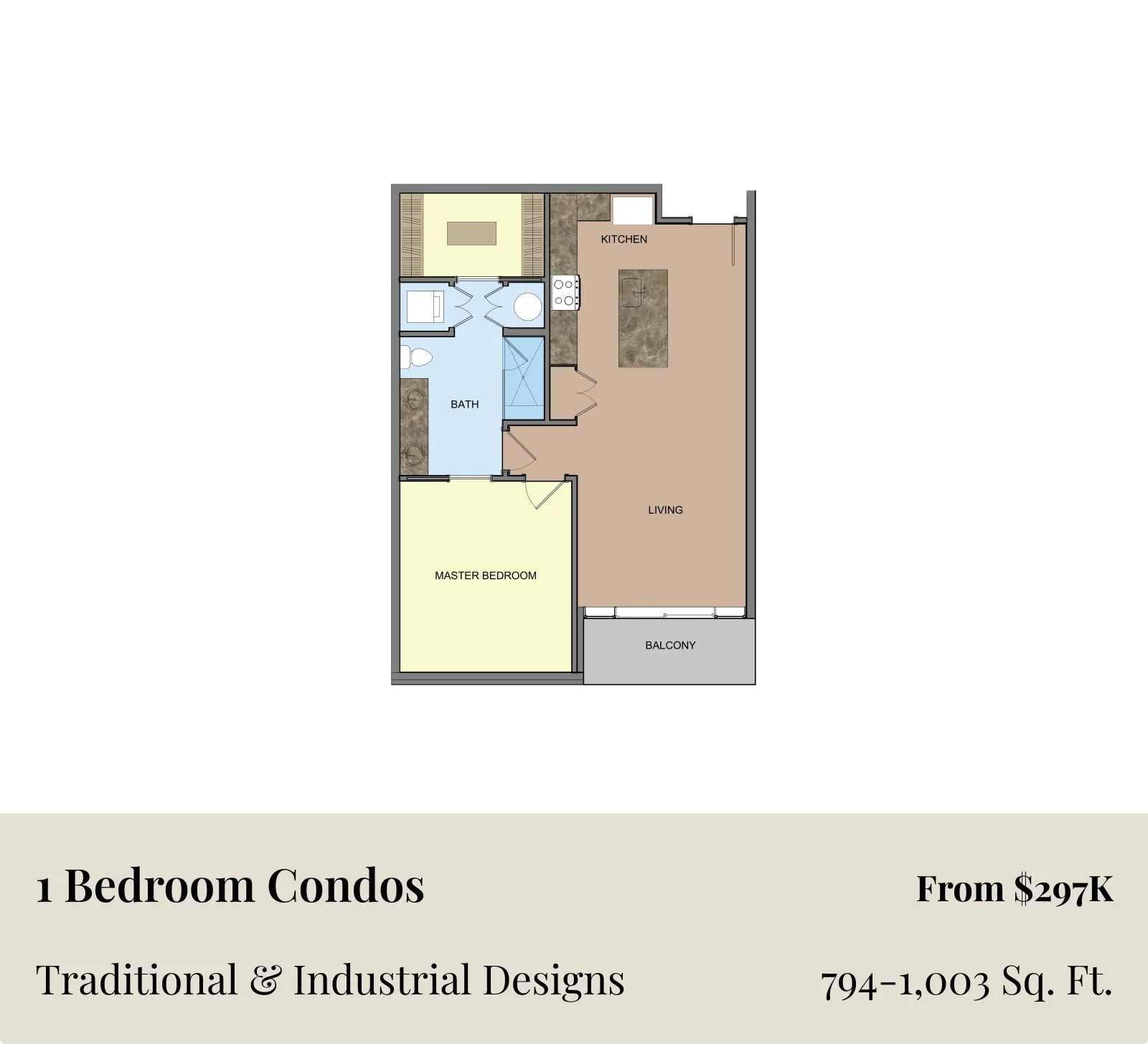 1 Bedroom Floor Plans