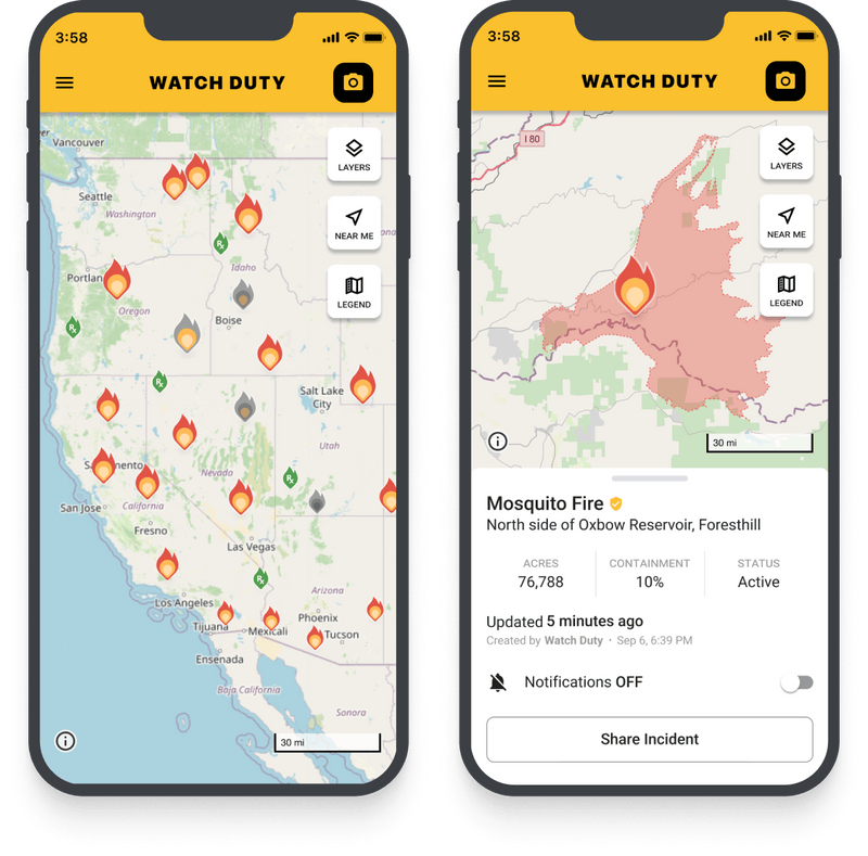 Watch Duty - Stay Safe From Wildfires When Seconds Count