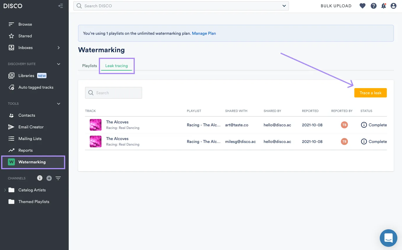 Watermarking and Leak Tracing