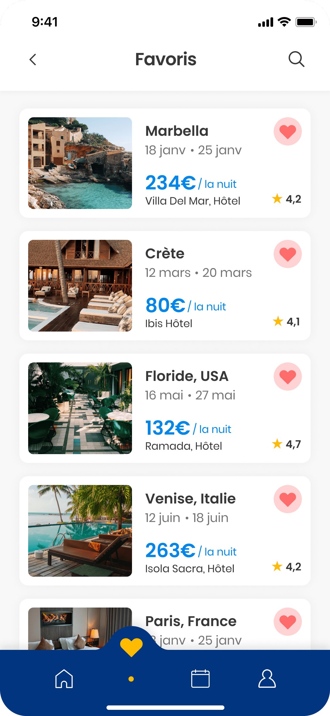 Booking · Refonte Application