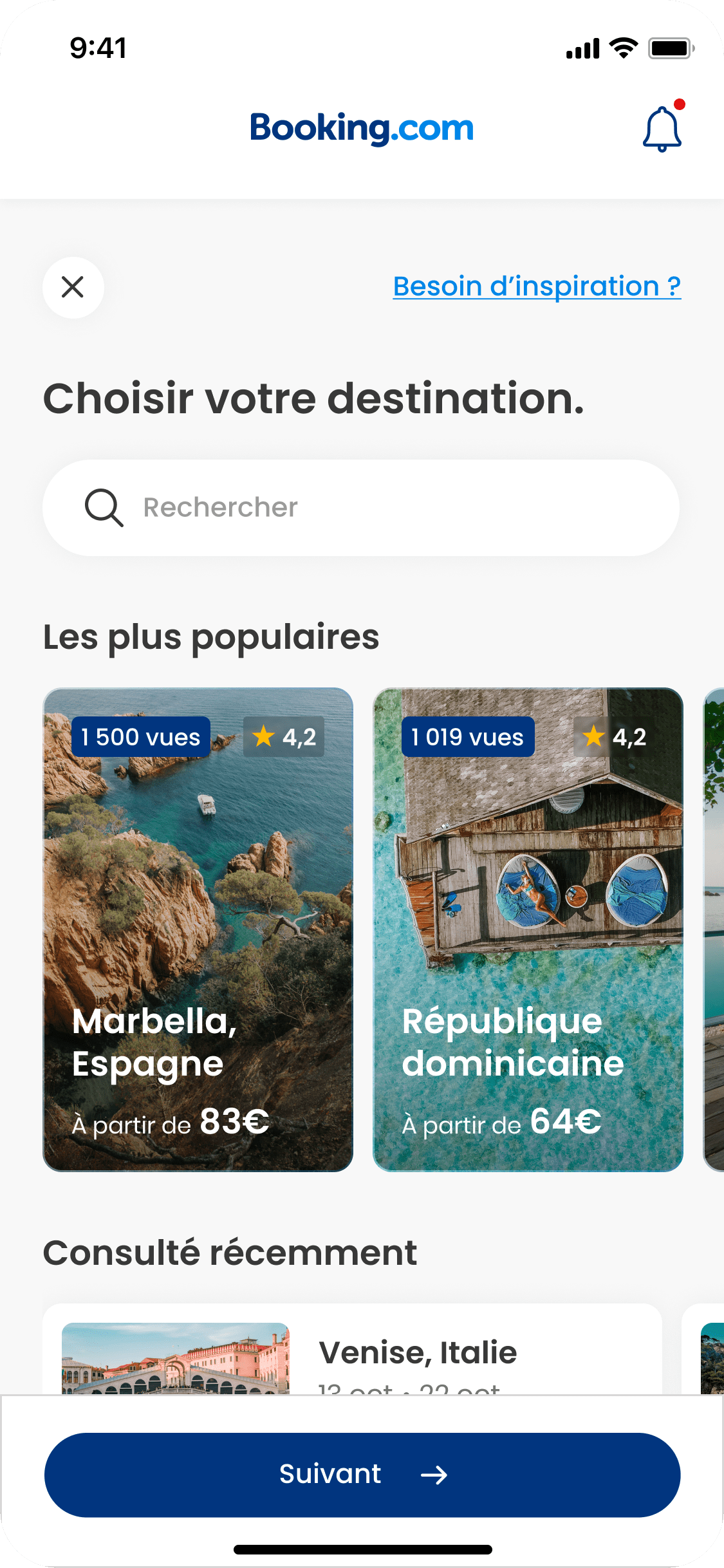 Booking · Refonte Application